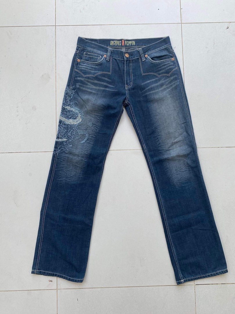 ONIARAI NIPPON BIG LOGO, Men's Fashion, Bottoms, Jeans on Carousell