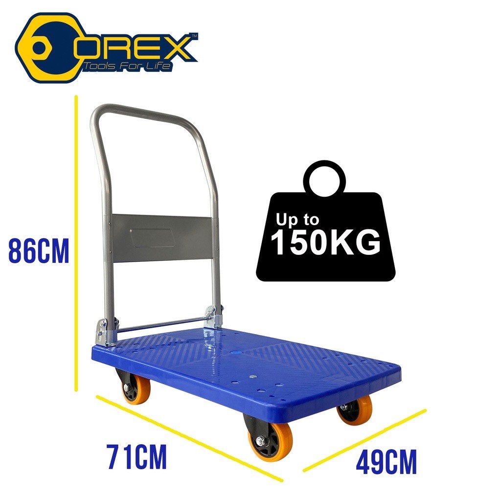 OREX HAND TRUCK TROLLEY WITH PU CASTER ,150KG, Hobbies & Toys, Travel ...