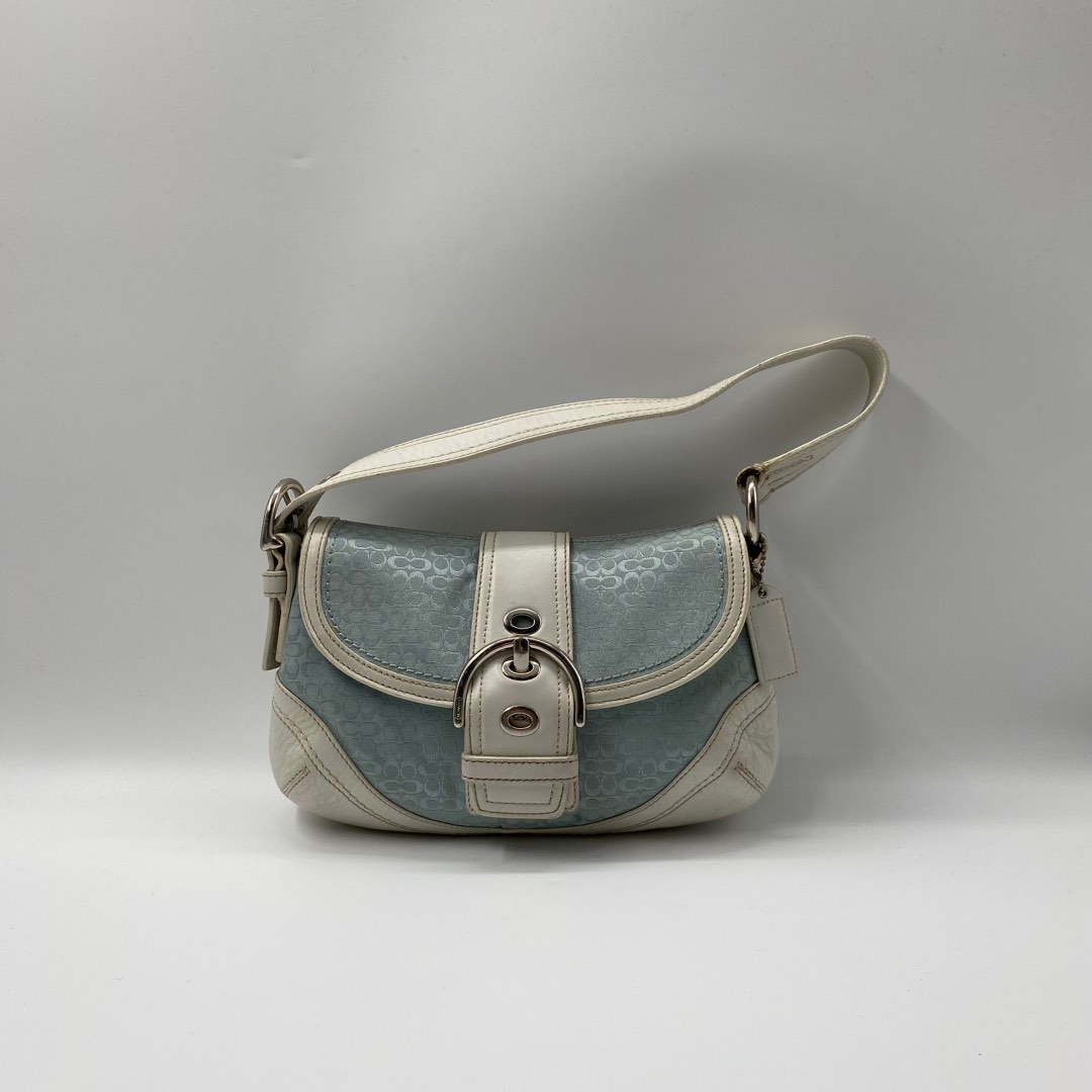 Original Coach Soho Sky Blue Canvas Bag, Luxury, Bags & Wallets on ...