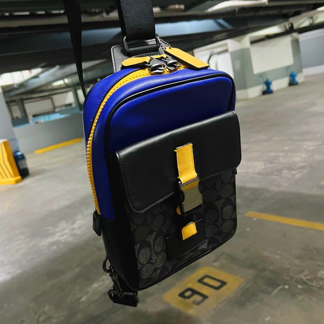 [Original] COACH Track Pack Colorblock Signature Canvas, Men's Fashion ...