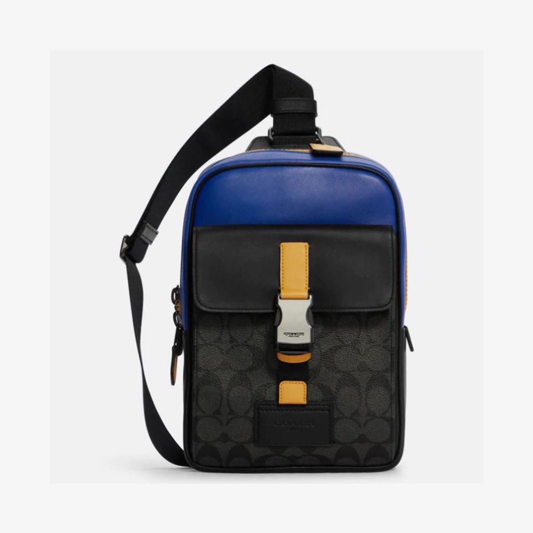 [Original] COACH Track Pack Colorblock Signature Canvas, Men's Fashion ...