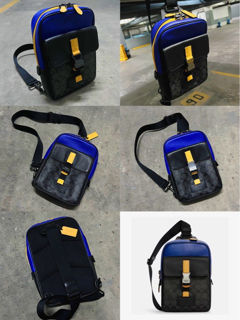 [Original] COACH Track Pack Colorblock Signature Canvas, Men's Fashion ...