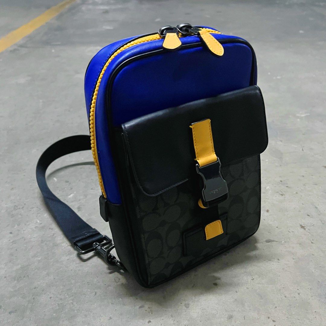 [Original] COACH Track Pack Colorblock Signature Canvas, Men's Fashion ...