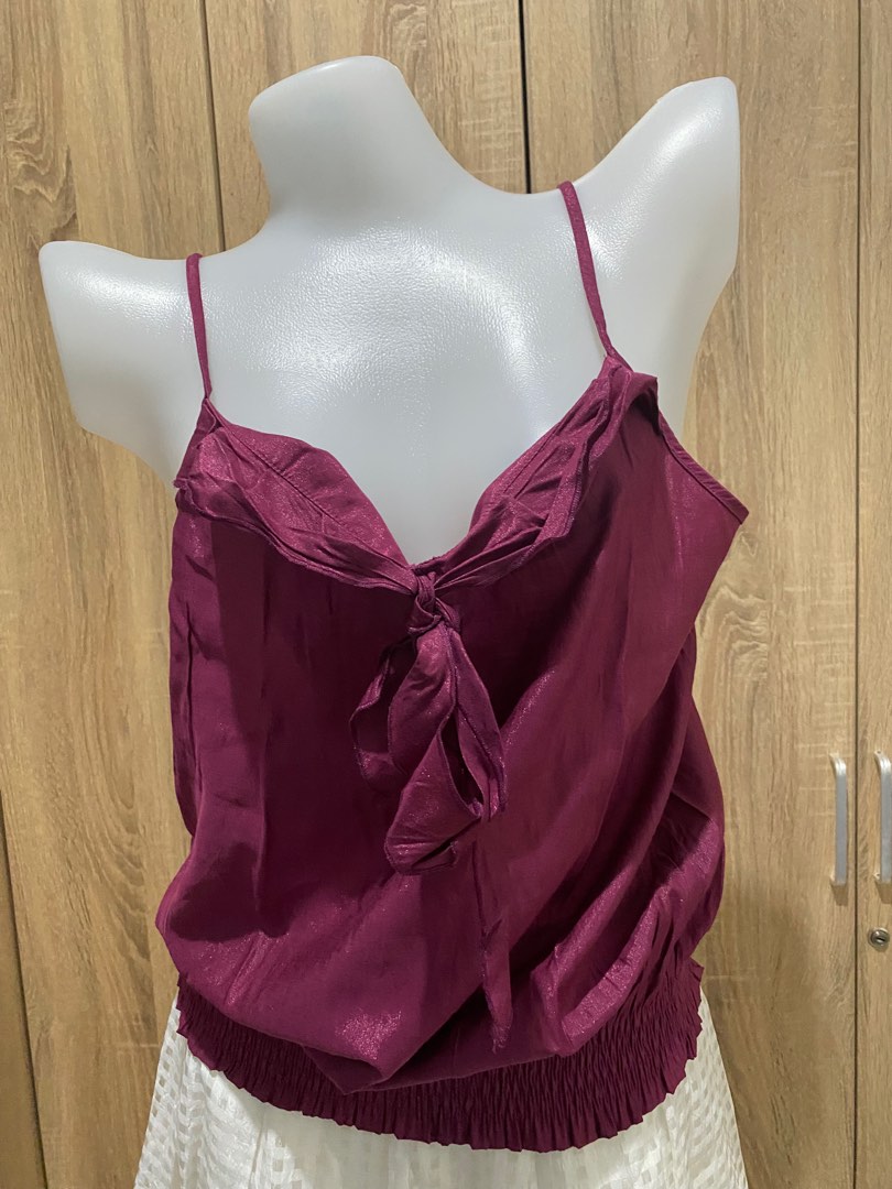 Original Spaghetti straps blouse, Women's Fashion, Tops, Sleeveless on ...