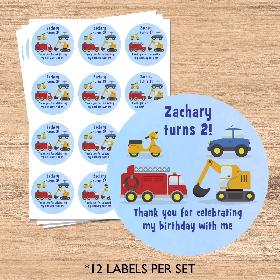 Personalized Birthday Sticker Labels Party Favor Labels Goodie Bag ...