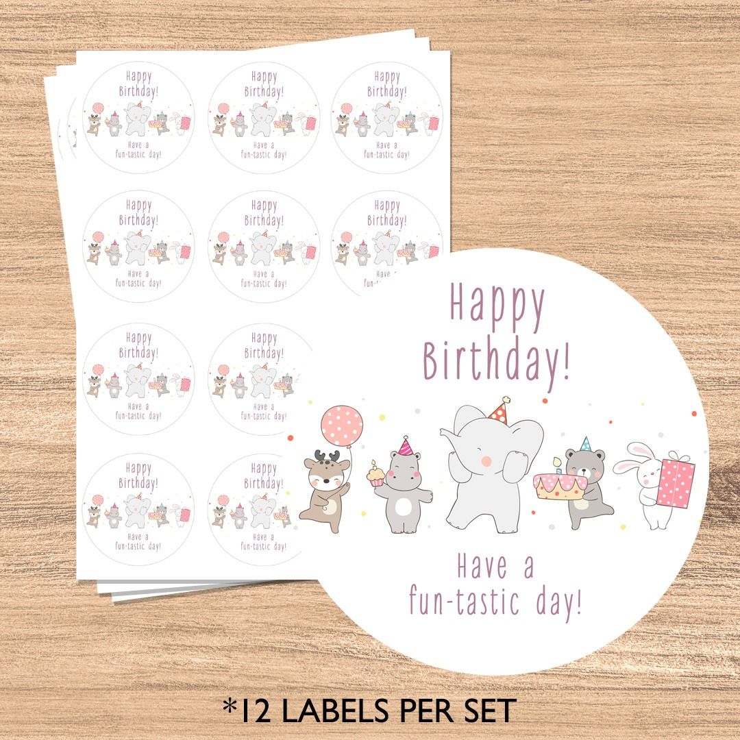 Personalized Birthday Sticker Labels Party Favor Labels Goodie Bag ...