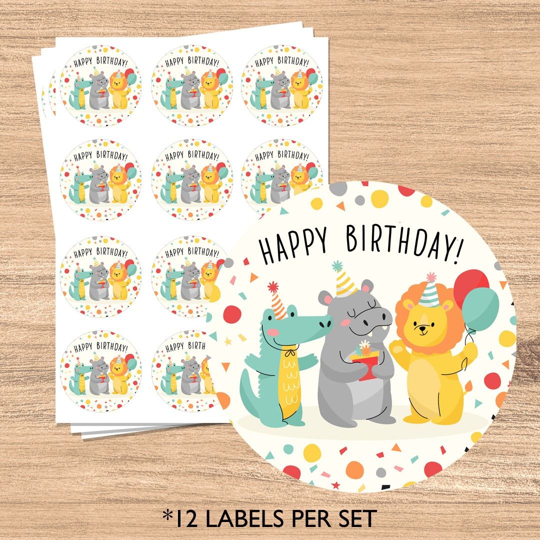 Personalized Birthday Sticker Labels Party Favor Labels Goodie Bag ...