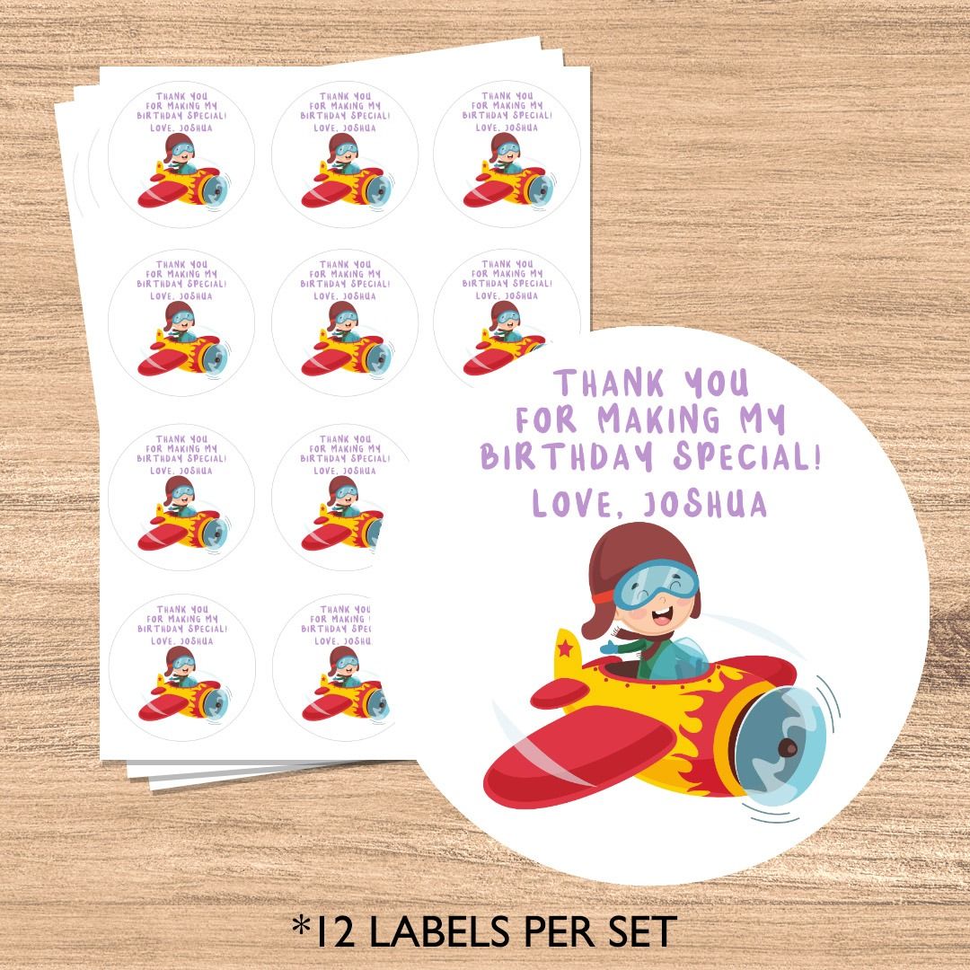 Personalized Birthday Sticker Labels Party Favor Labels Goodie Bag ...