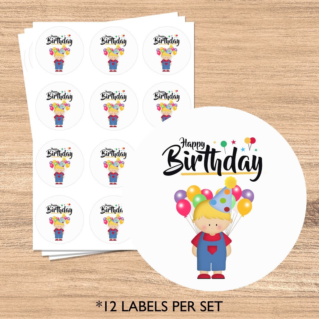 Personalized Birthday Sticker Labels Party Favor Labels Goodie Bag ...