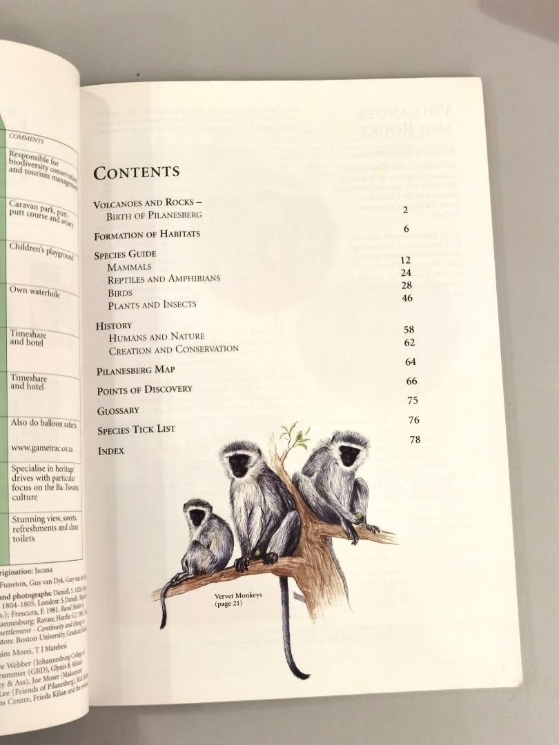 Pilanesberg Guide Map Point Of Discovery Species Guide Wildlife Human ...