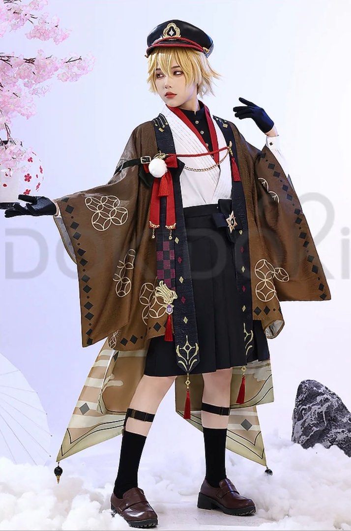 [PO] Aether Traveler Doujin Kimono Cosplay Genshin Impact Dokidoki 1/3 ...