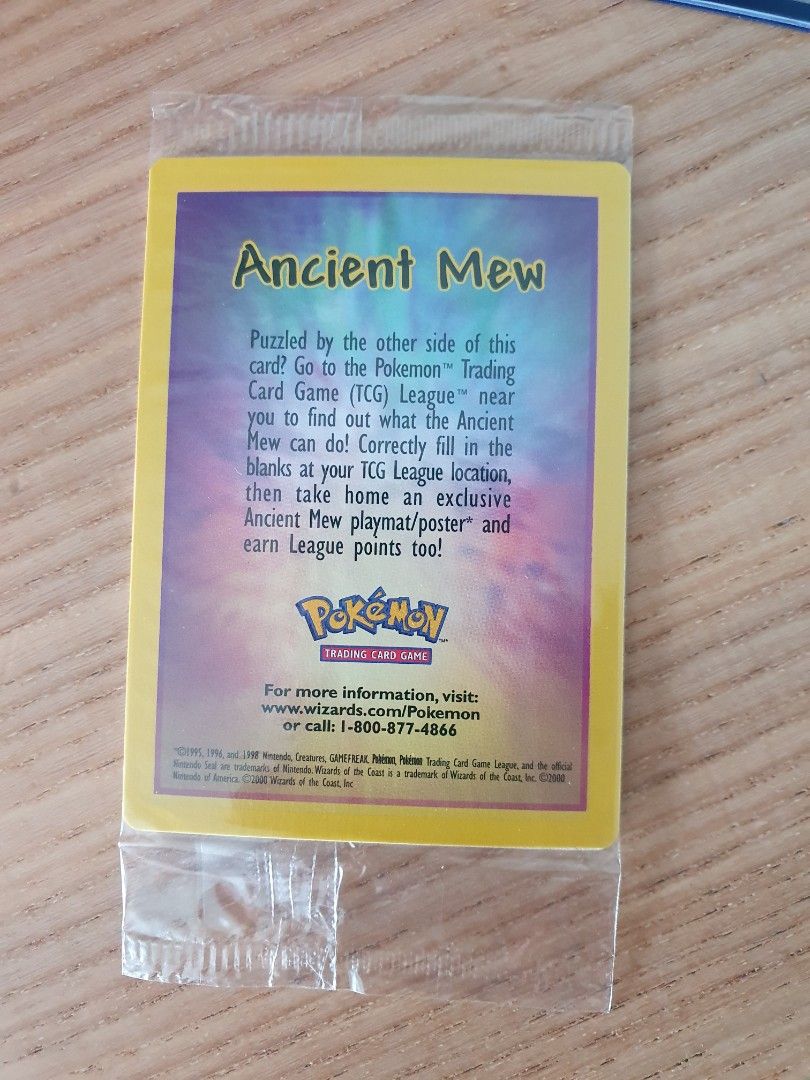 Pokemon Ancient Mew Vintage Sealed, Hobbies & Toys, Memorabilia ...