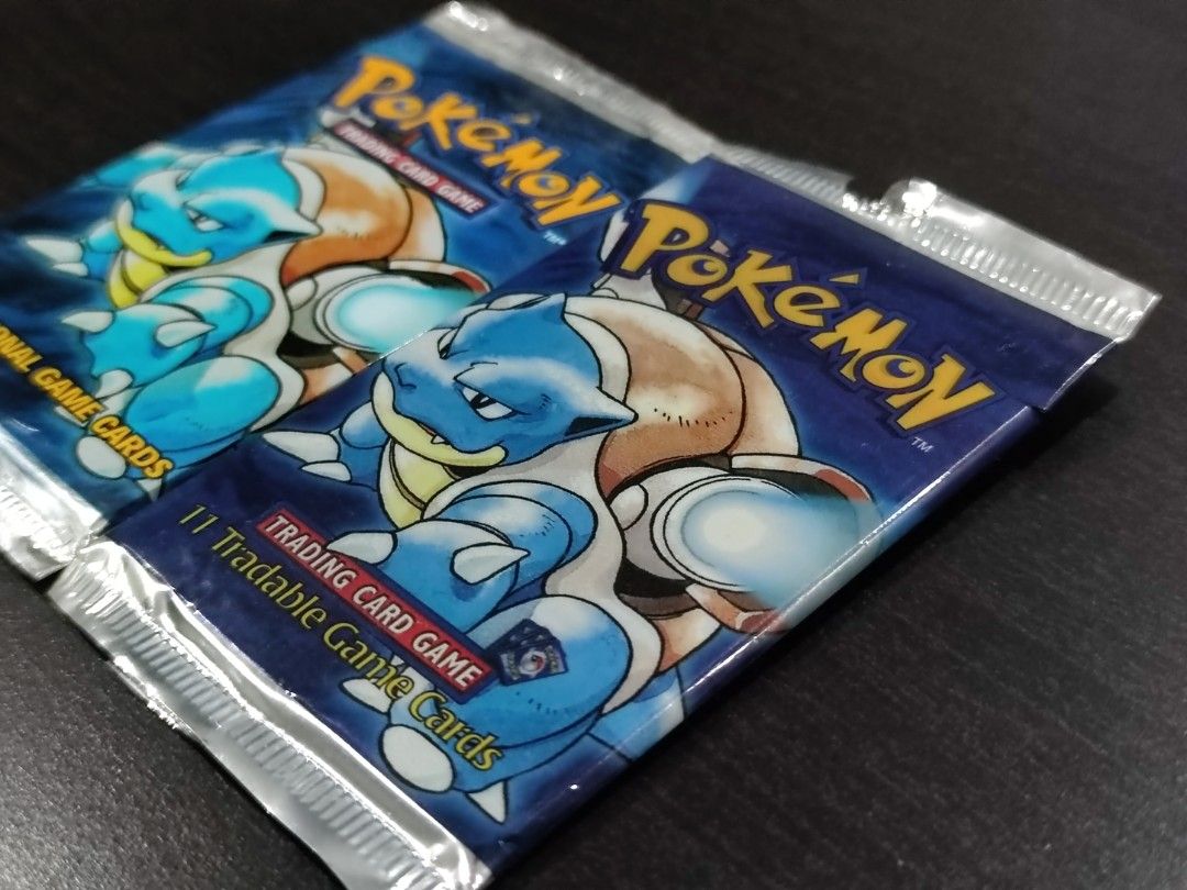Pokemon Blastoise Base Set Unlimited Booster Pack Wrapper (Empty ...