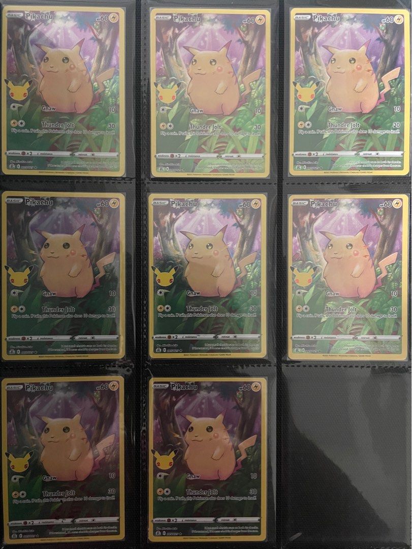 Pokemon TCG Pikachu - 5/25 - Full Art Holo Rare Celebrations Pokemon ...
