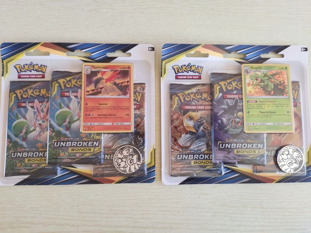 Pokemon TCG Sealed Booster Sleeved Packs 3 Pack Blister Unbroken Bonds ...