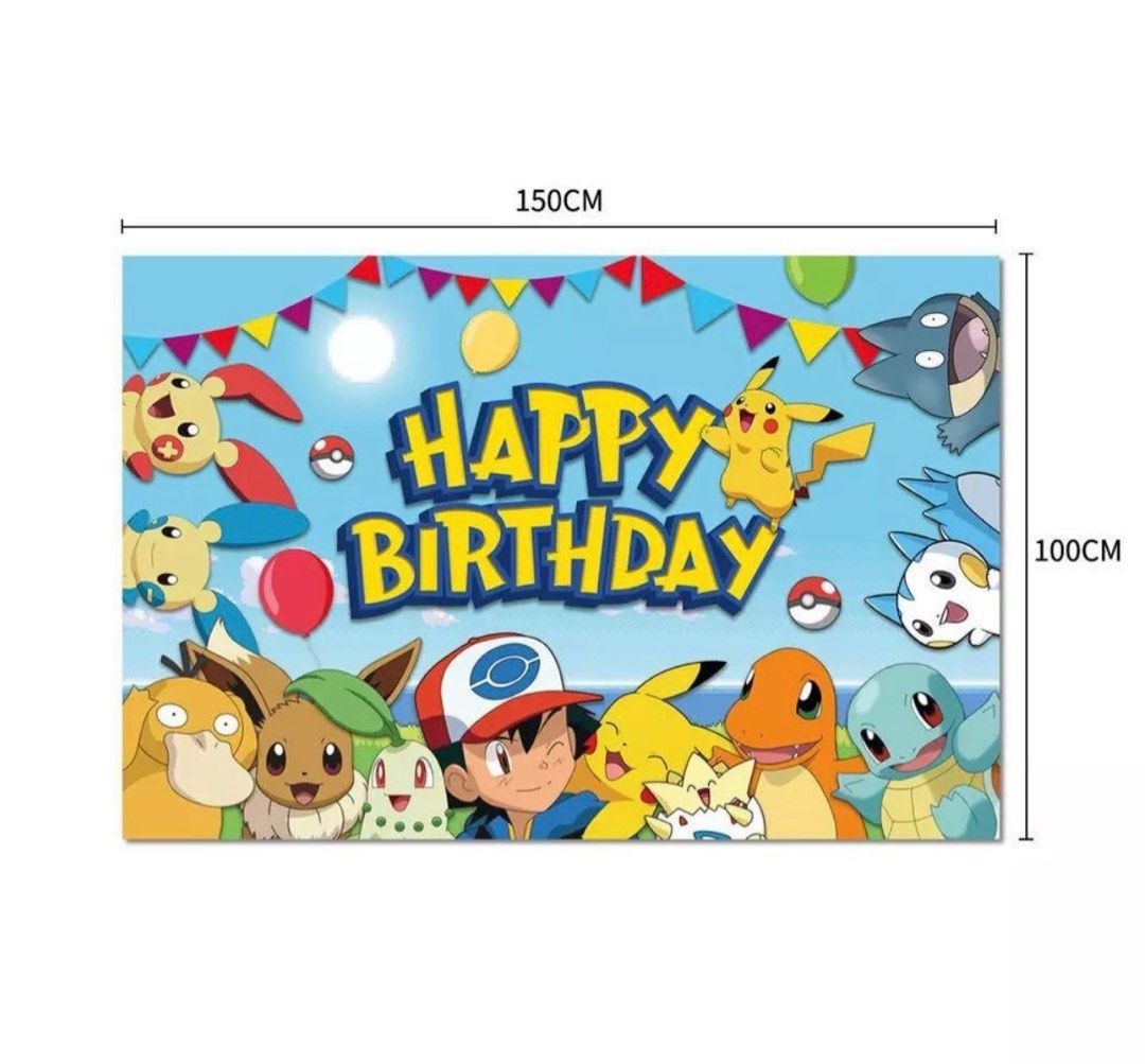 Pokémon Party Banner, Hobbies & Toys, Stationery & Craft, Occasions ...