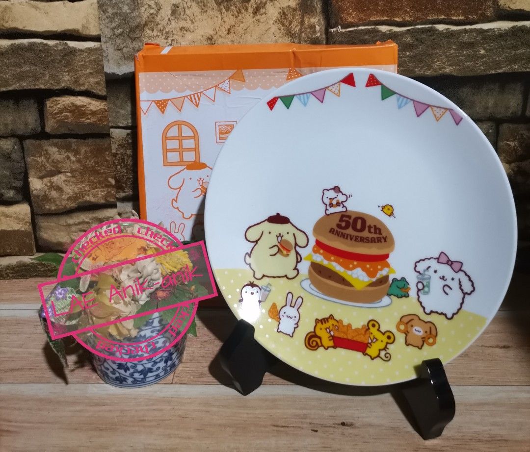 Pompompurin x Mos Burger 50th anniversary collaboration plate (SOLD PER ...