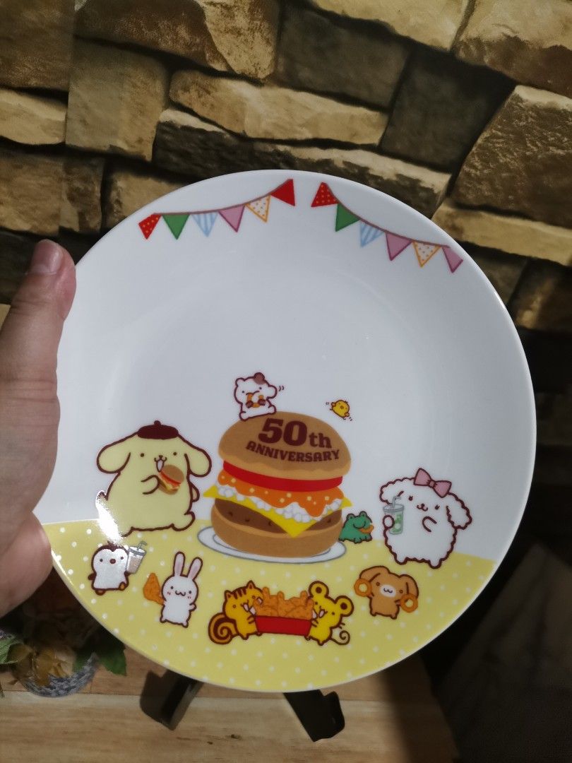 Pompompurin x Mos Burger 50th anniversary collaboration plate (SOLD PER ...