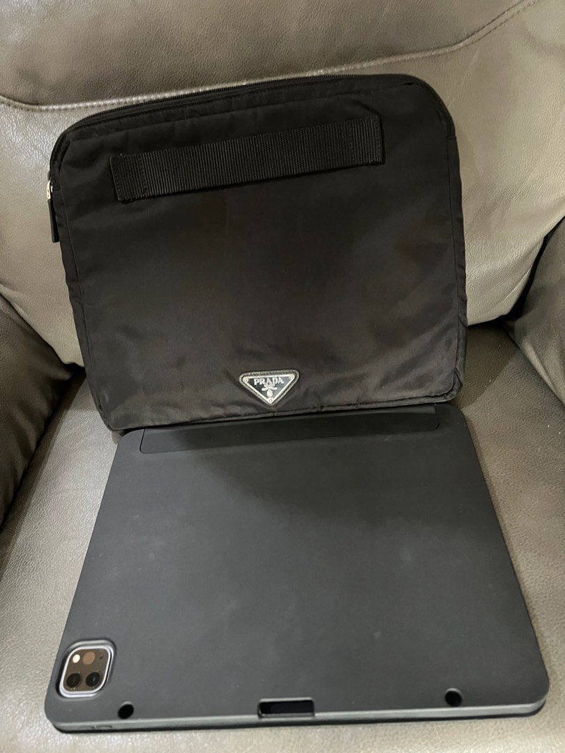 PRADA IPAD/LAPTOP POUCH, Luxury, Bags & Wallets on Carousell
