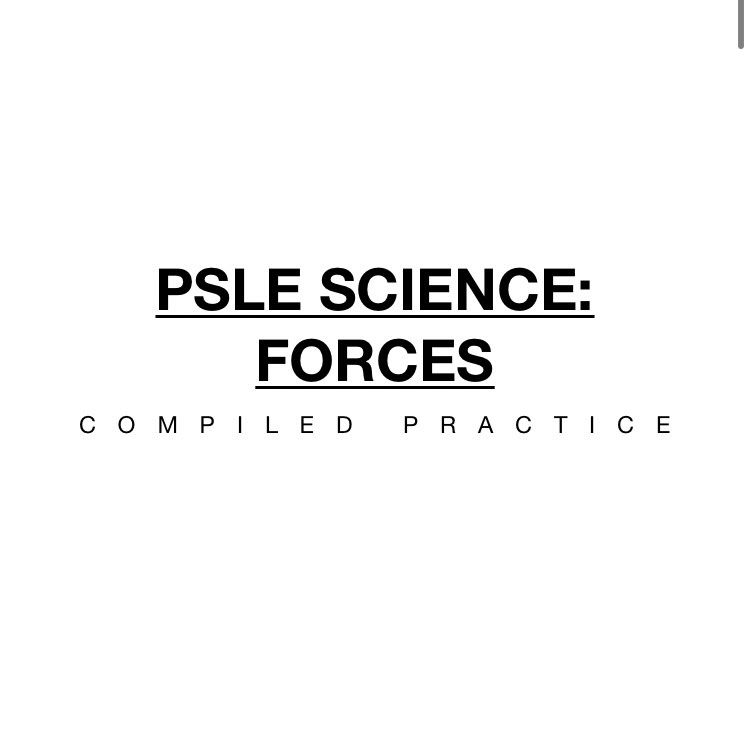 PSLE SCIENCE ULTIMATE COMPILED PRACTICE: FORCES, Hobbies & Toys, Books & Magazines, Assessment ...