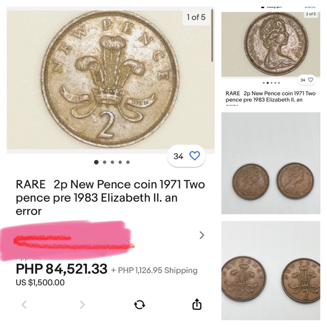 Rare 2P New Pence Coin 1971 Two Pence Pre 1983 Elizabeth II on Carousell