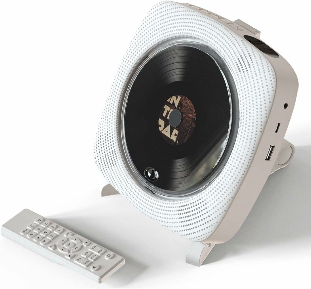 RealinKus Wall Mounted CD Player for Home Bluetooth with Speakers Loud ...