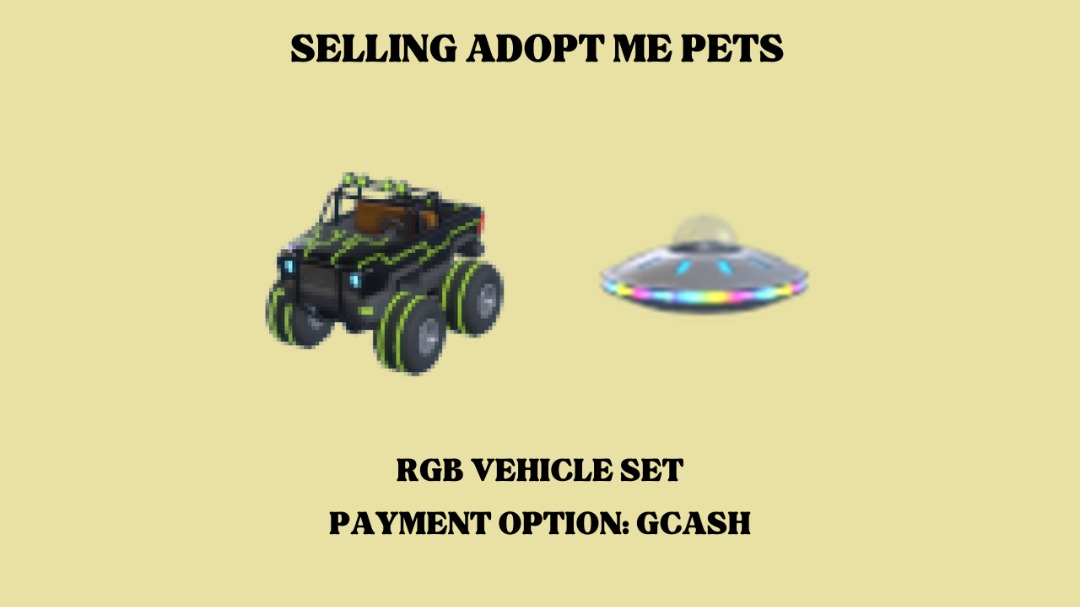 RGB VEHICLE SET ADOPT ME on Carousell