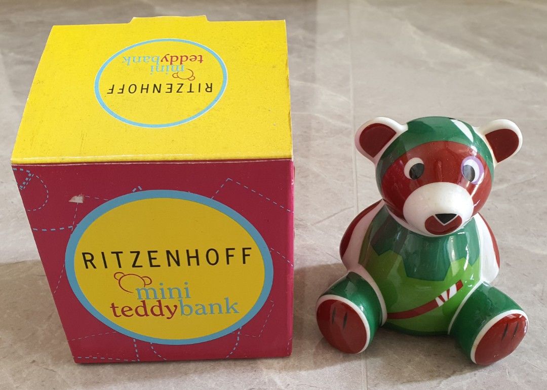 Ritzenhoff Mini Teddy Bank (Porcelain), Furniture & Home Living, Home ...