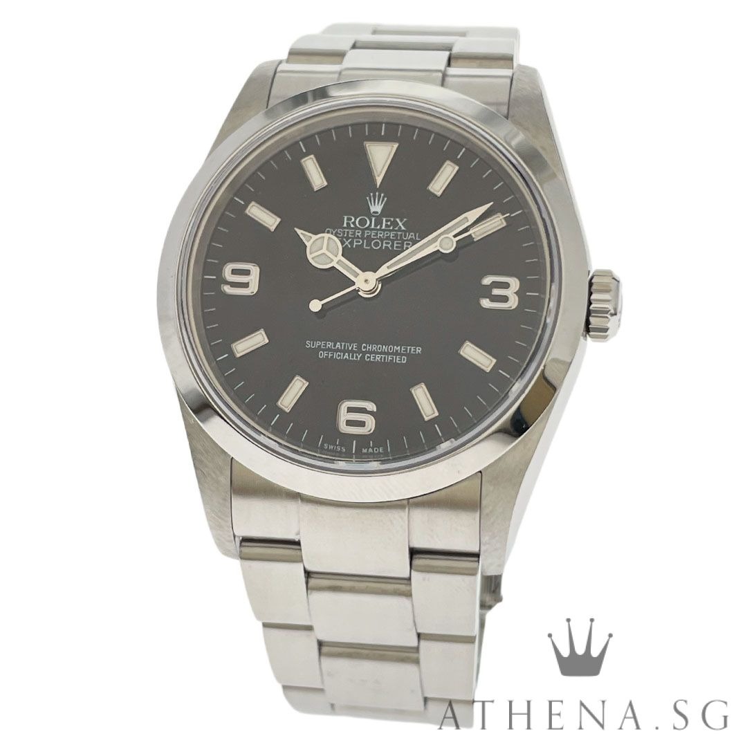 ROLEX OYSTER PERPETUAL EXPLORER 36 “D” SERIES “BLACK 369 DIAL” WITH BOX ...