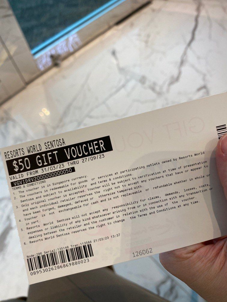 RWS Voucher, Tickets & Vouchers, Vouchers on Carousell
