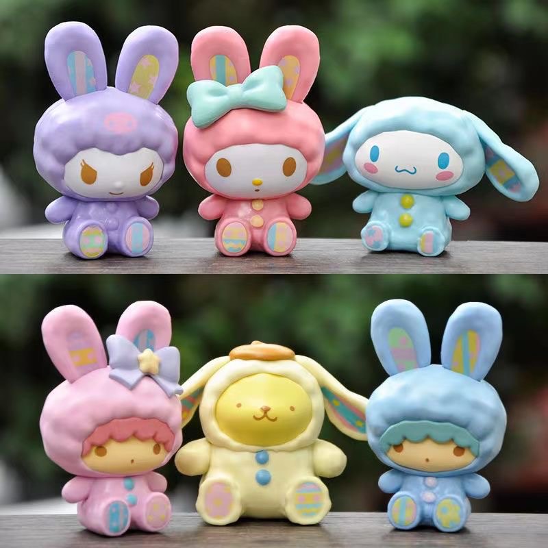 Sanrio Rabbit Series 6 Pcs, Hobbies & Toys, Toys & Games on Carousell
