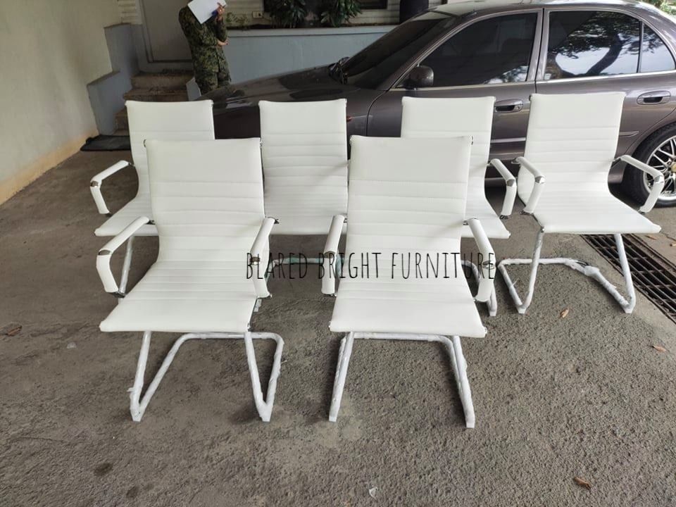 sled type office visitor full leatherette chair | office PARTITION ...