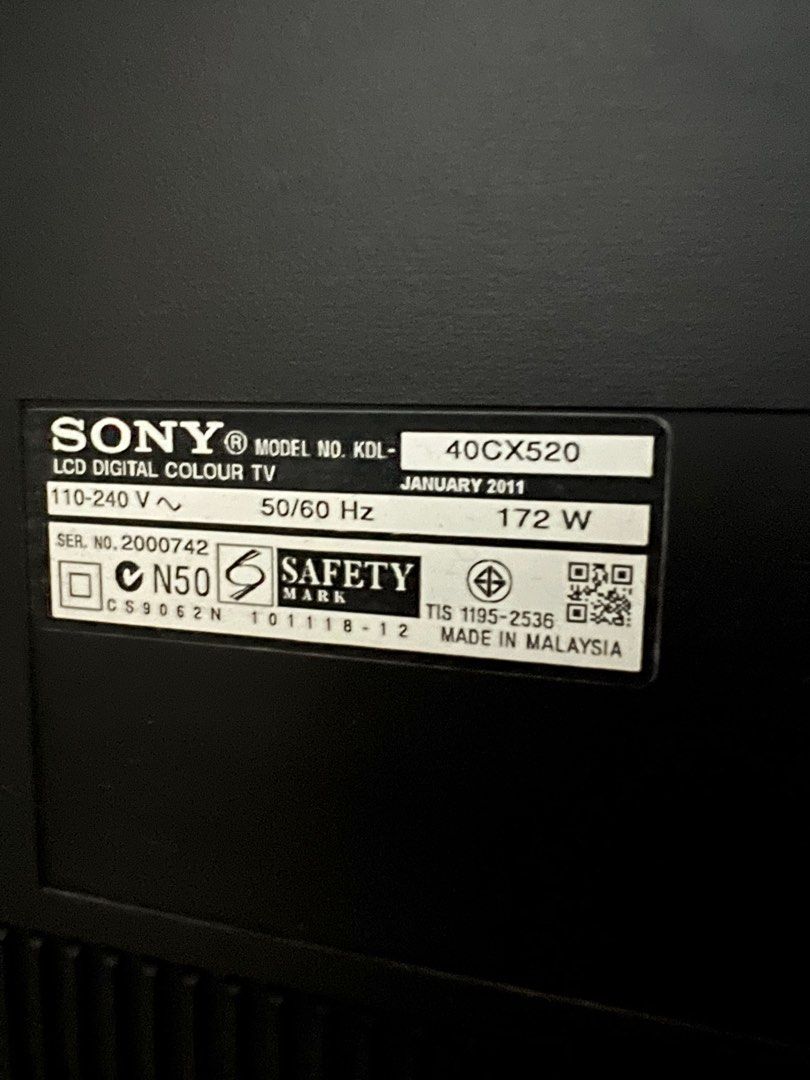 Sony Bravia 40 Inch LCD Full HD TV, TV & Home Appliances, TV ...