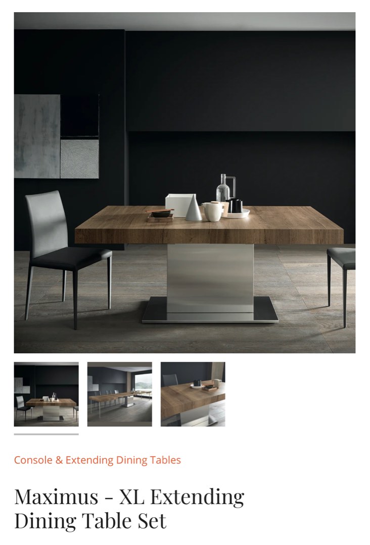 Spaceman Maximus Extendable Table (up to 4.8m), Furniture & Home Living ...