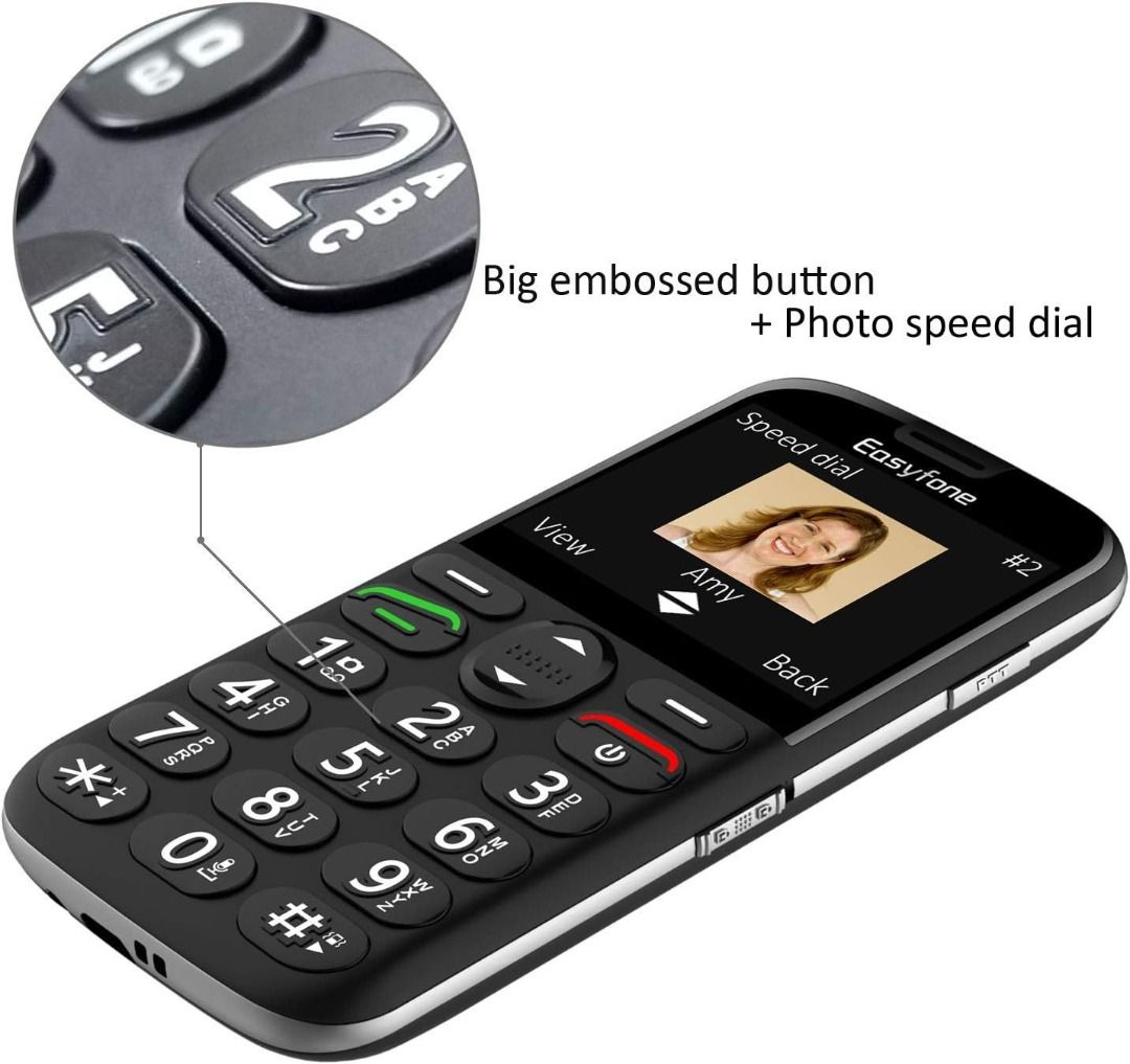 [Stockist.SG] Easyfone Prime-A4 Sim-Free Smart Senior Mobile Phone, Big ...