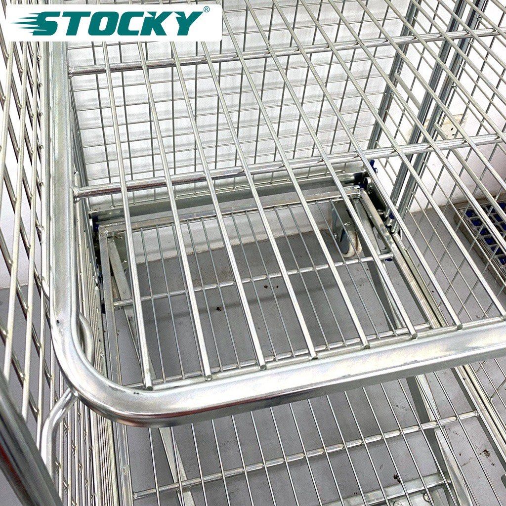 STOCKY Roll Container 5-Way Full Security with Mid Shelf and Fully ...