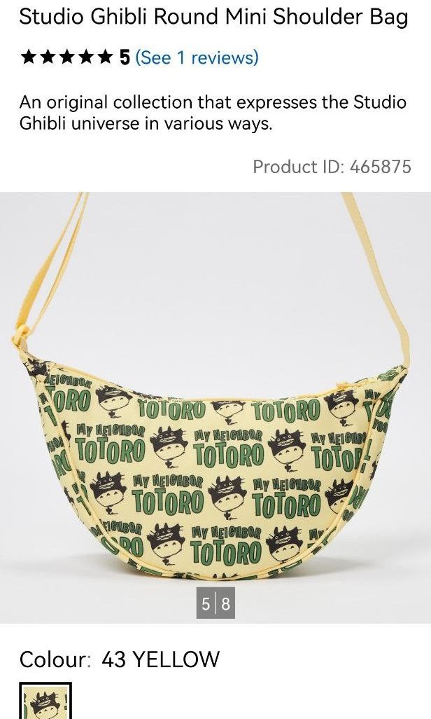 Studio Ghibli bag Uniqlo, Men's Fashion, Bags, Sling Bags on Carousell