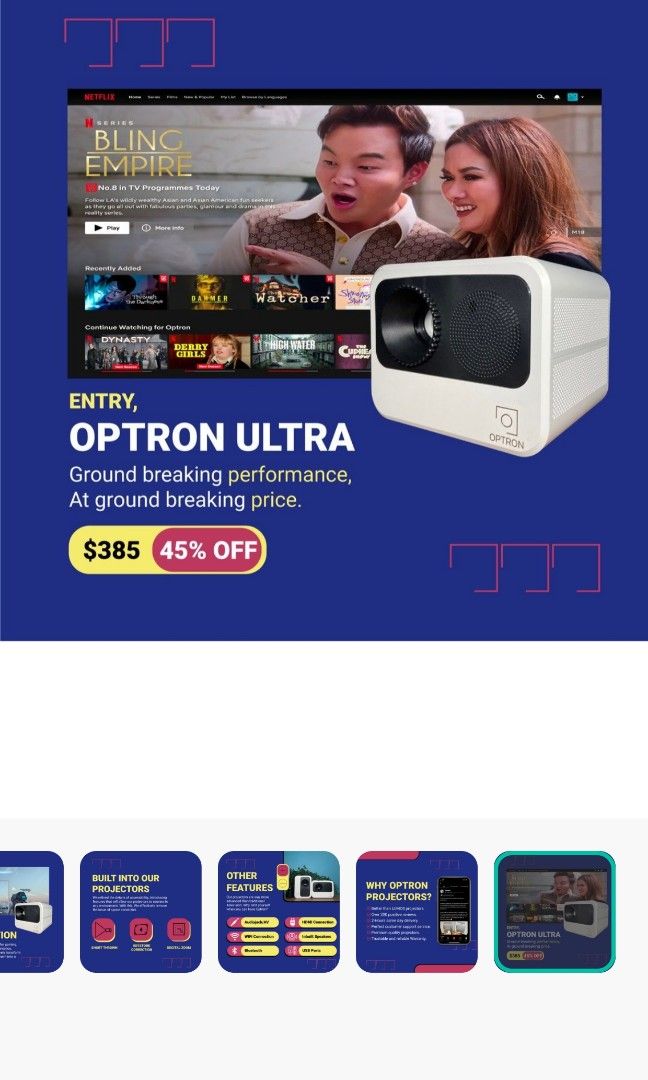 Super New Optron Ultra Projector - Fire Sale, TV & Home Appliances, TV ...