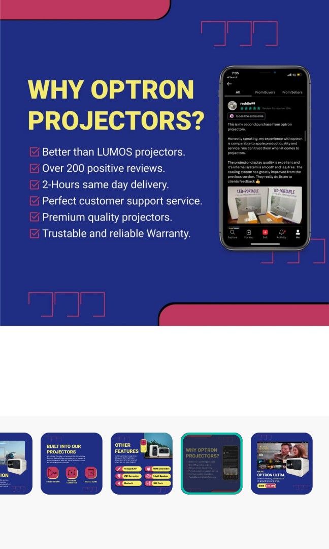 Super New Optron Ultra Projector - Fire Sale, TV & Home Appliances, TV ...