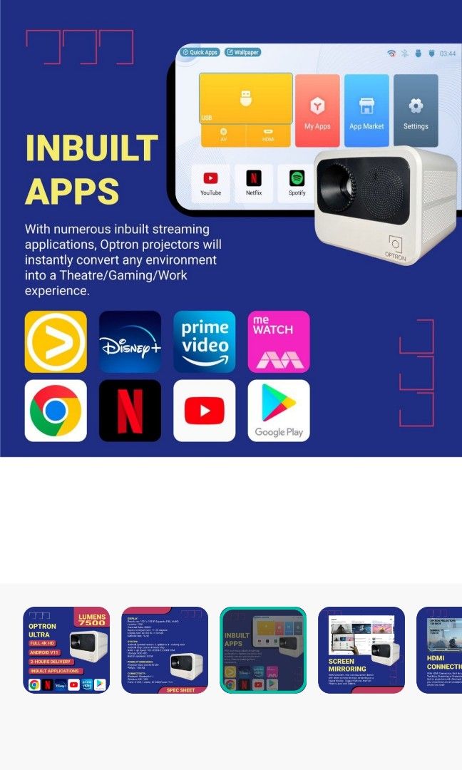 Super New Optron Ultra Projector - Fire Sale, TV & Home Appliances, TV ...