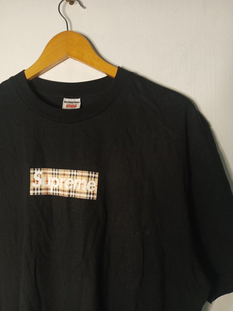 Supreme x Burberry box logo T-shirt on Carousell