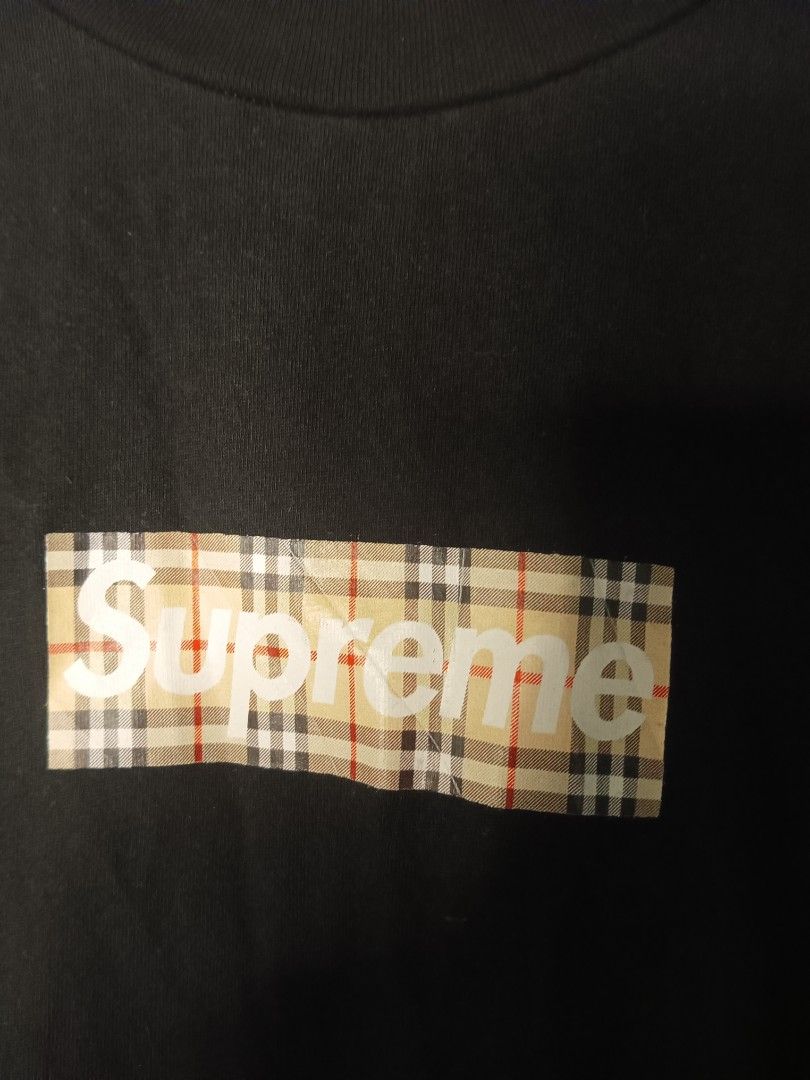 Supreme x Burberry box logo T-shirt on Carousell
