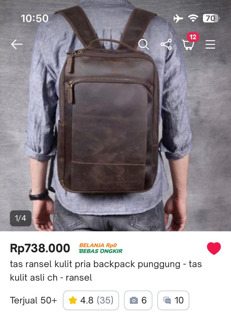 tas ransel kulit pria backpack punggung tas kulit asli ch - ransel rava leathers tas kulit sapi ...