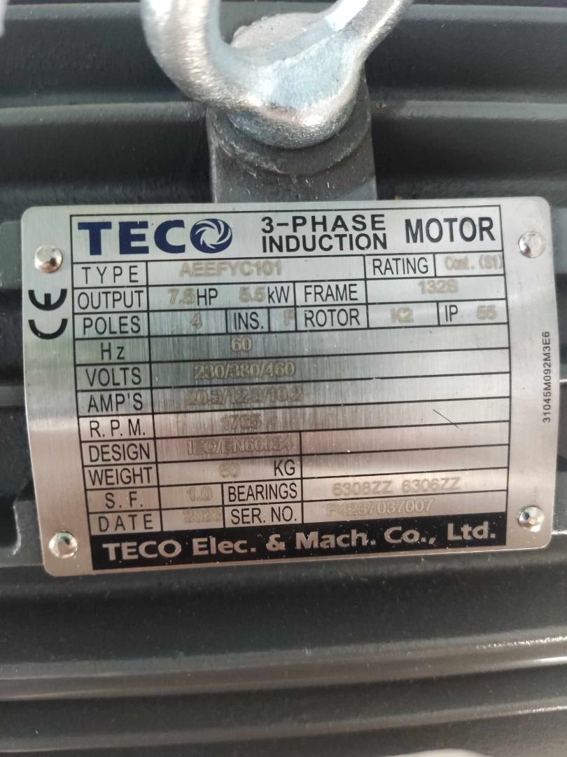 Teco Induction motor, Commercial & Industrial, Construction Tools ...
