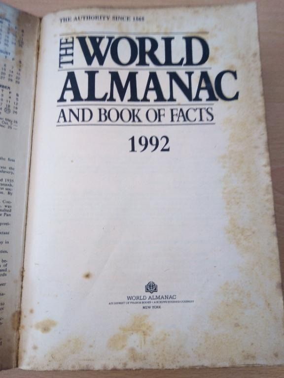 The World Almanac and Book of Facts 1992, Hobbies & Toys, Books ...