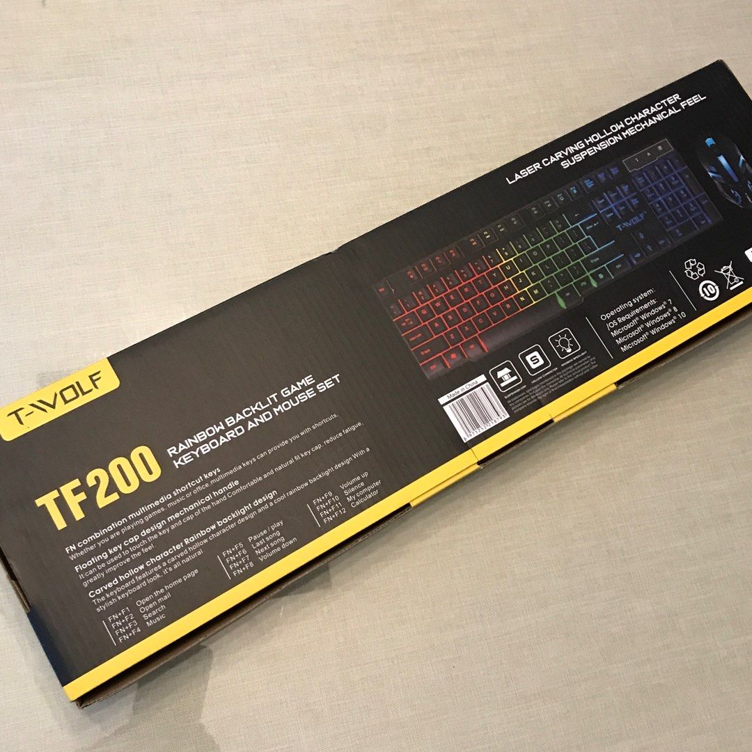 Thunder Wolf Tf200 Wired Usb Keyboard And Mouse Set Computers And Tech Parts And Accessories