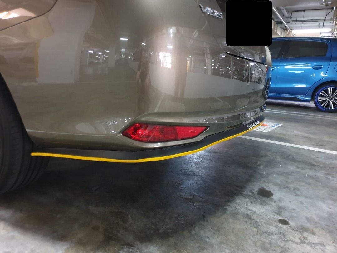 Toyota Vios Bumper Car Lip Bumper line stickers - Authentic Yellow 3M ...