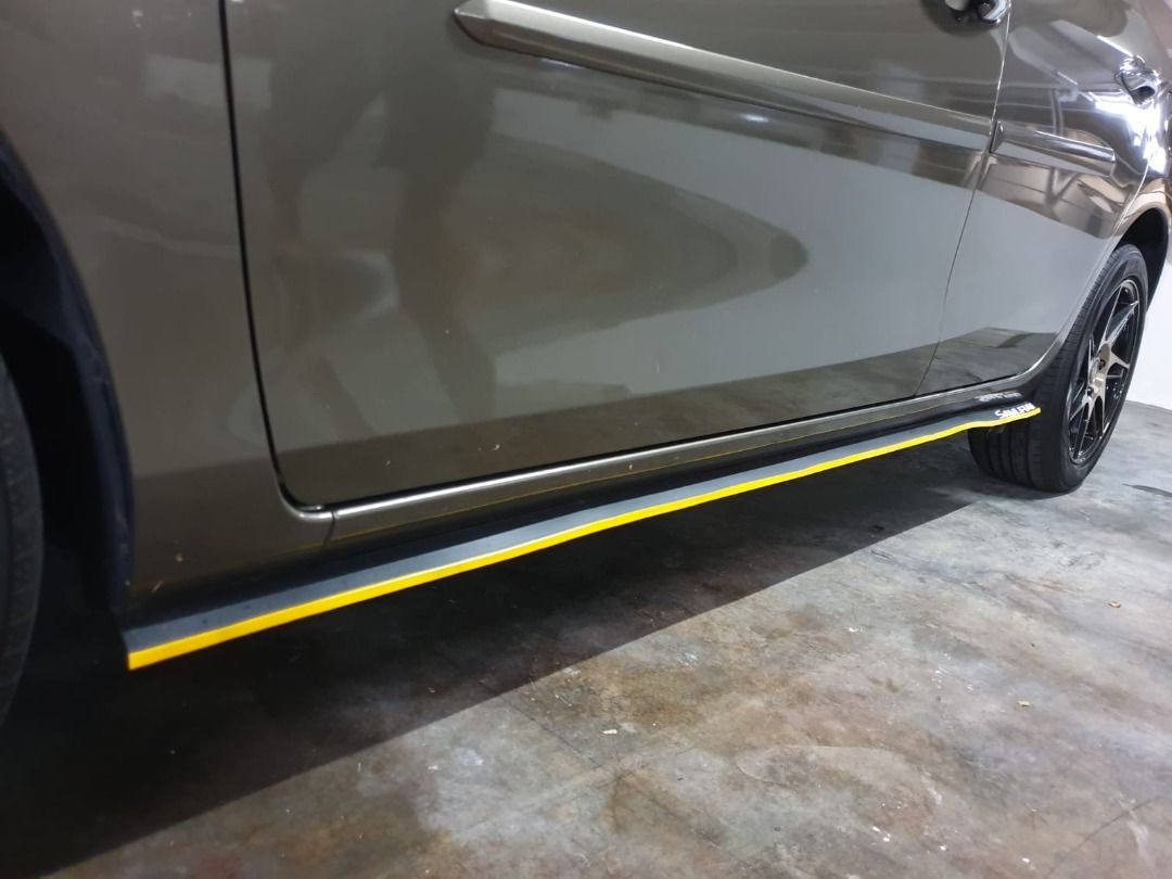 Toyota Vios Bumper Car Lip Bumper line stickers - Authentic Yellow 3M ...