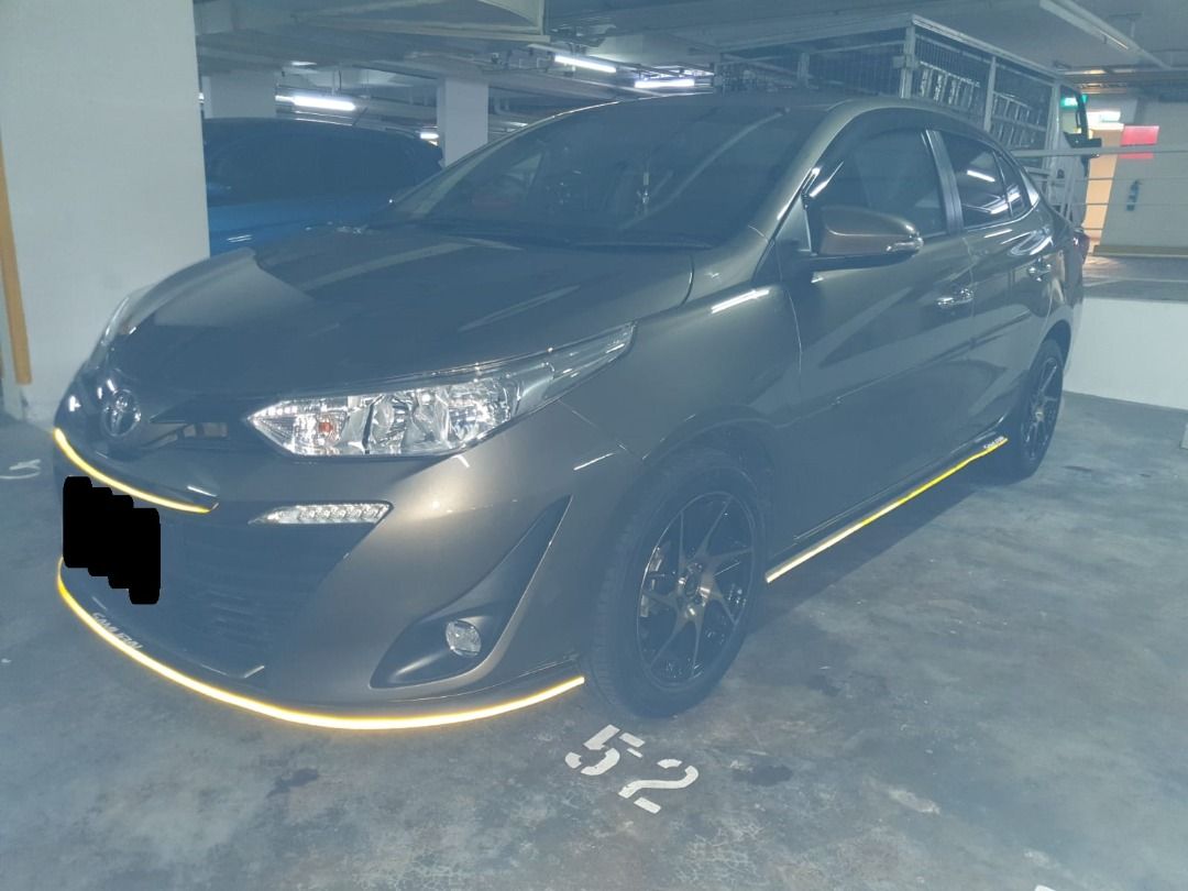 Toyota Vios Bumper Car Lip Bumper line stickers - Authentic Yellow 3M ...