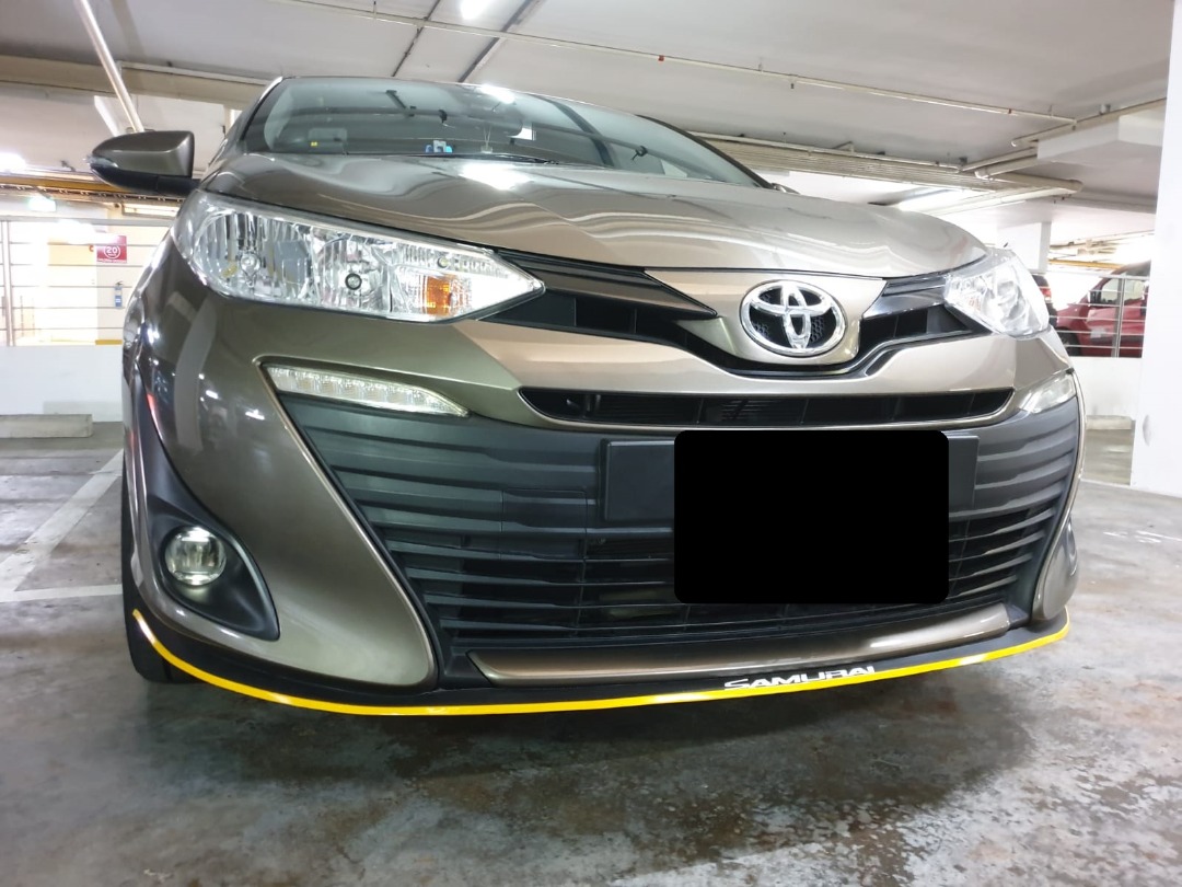 Toyota Vios Bumper Car Lip Bumper line stickers - Authentic Yellow 3M ...